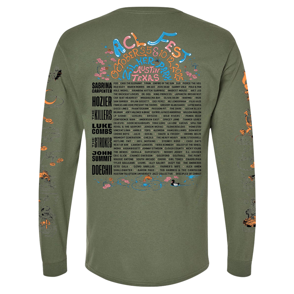 Poster Lineup Long Sleeve Tee – ACL Music Festival
