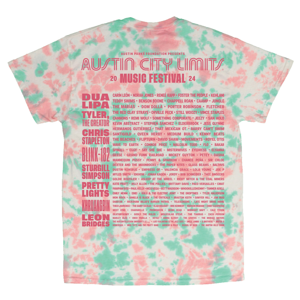 Pineapple Tie Dye Lineup Tee – ACL Music Festival